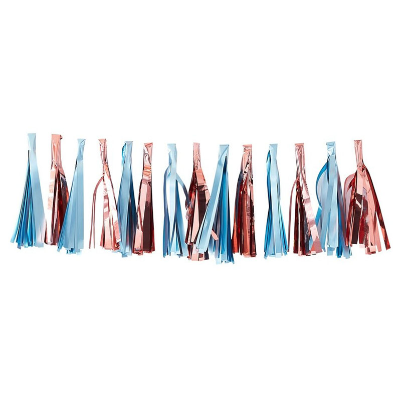 Order Ginger Ray Matte Blue And Rose Gold Tassel Garland Now! | Jomla.ae