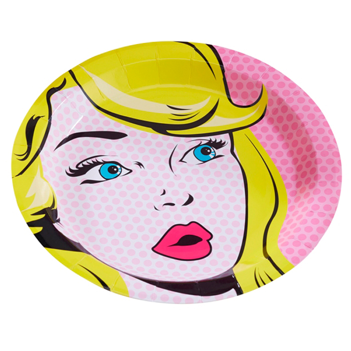 Order Ginger Ray - Pink Super Hero Plates Now! | Jomla.ae