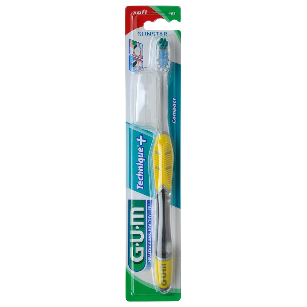 Gum - Technique Soft Compact Toothbrush 1pc - Assorted | Jomla.ae