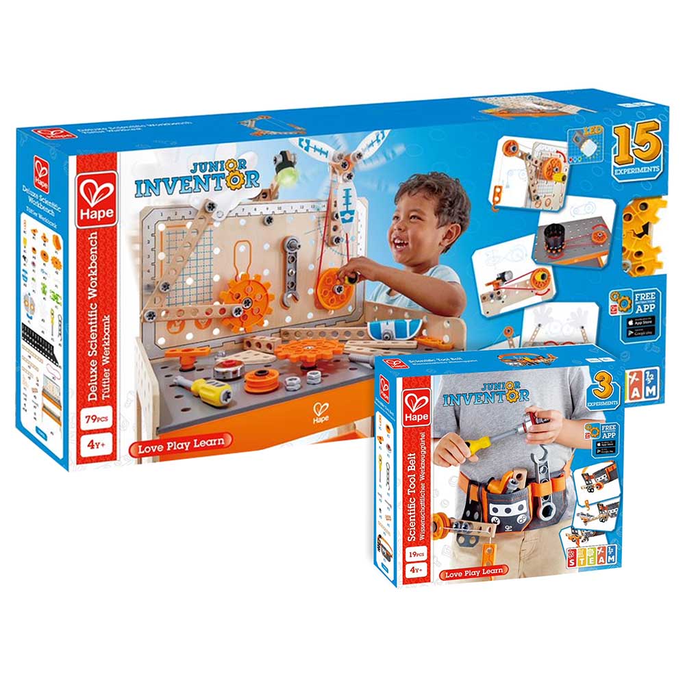 Order Hape - Junior Inventor Deluxe Science Workbench w/ Tool Belt Set ...