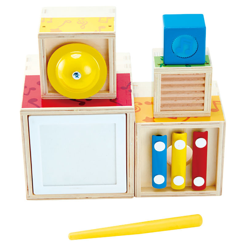 Order Hape - Sensory Stack & Carry Musical Blocks Set 5pcs Now! | Jomla.ae
