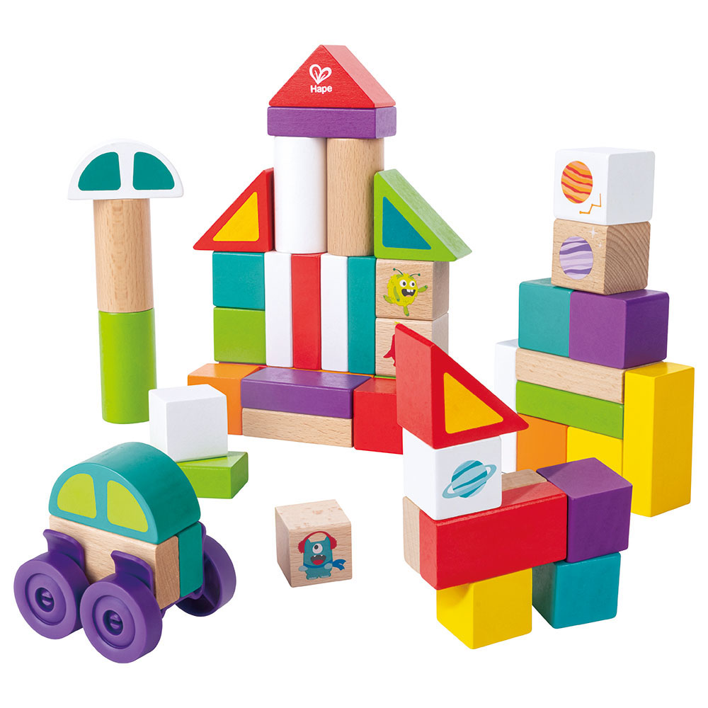 Order Hape - Space Monster Wooden Stacking Block Set - 54pcs Now ...