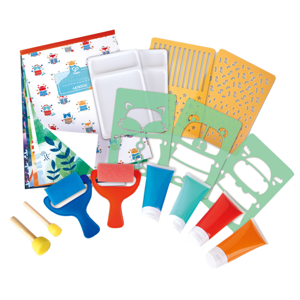 Order Hape - Sponge & Stencils Painting Activity Set Now! | Jomla.ae