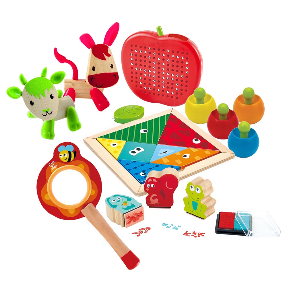 Order Hape - Travel Toy Essentials Set - 10pcs Now! | Jomla.ae