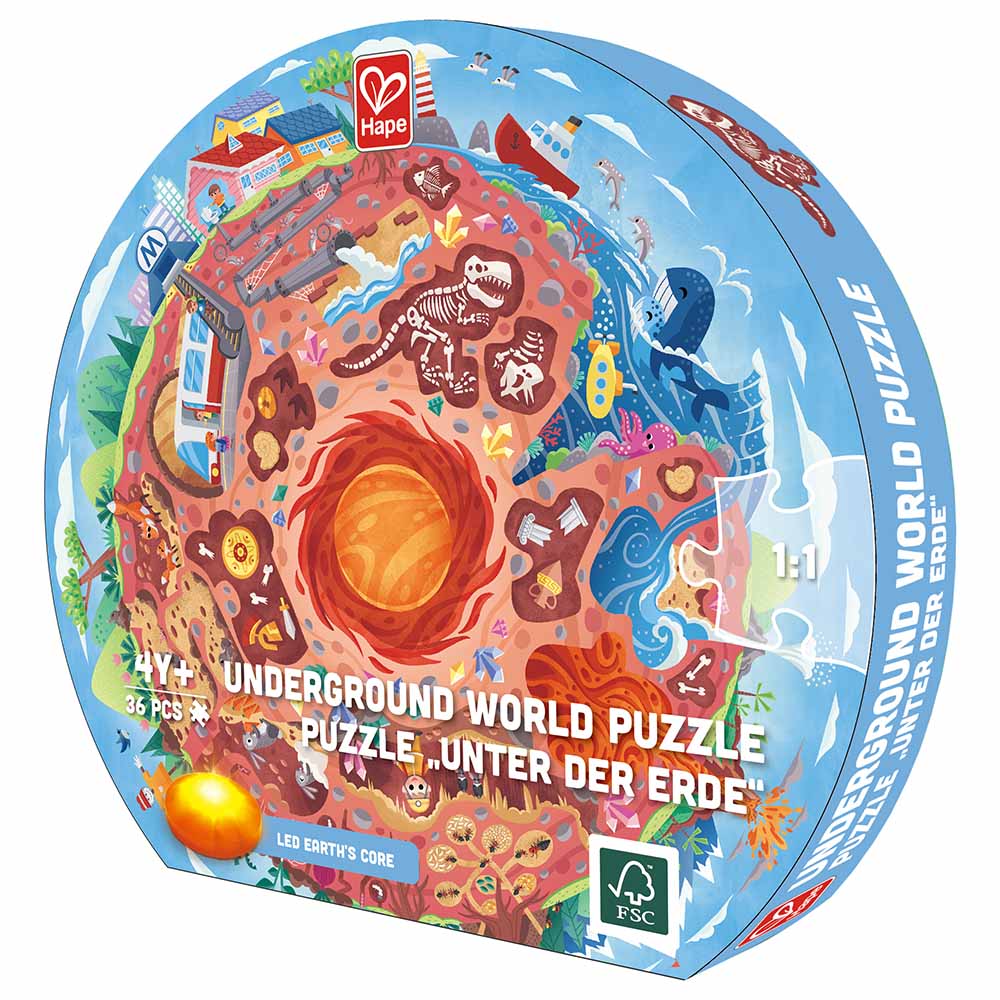 Order Hape - Underground World Floor Puzzle W/ LED Earth's Core 36pcs ...