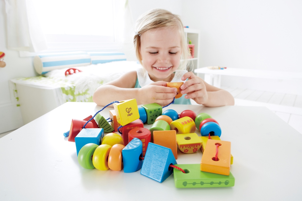 Order Hape - Wooden String-Along Shapes Educational Toy - 32pcs Now ...