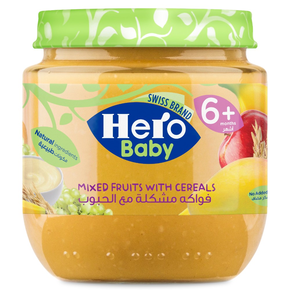 Order Hero Baby - Mixed Fruits with Cereals Jar Now! | Jomla.ae