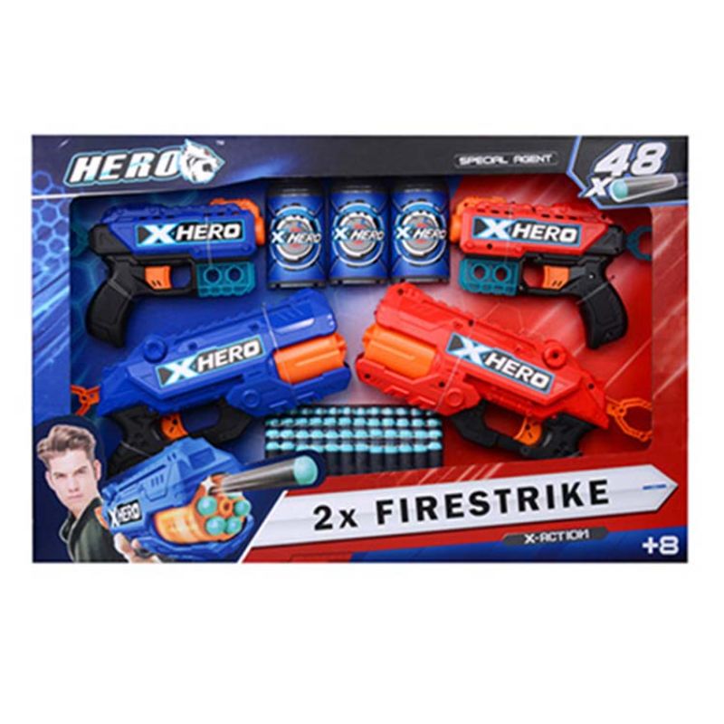 Order Hero - Kids Gun Shooting Game Toys 4 X Blaster - Red & Blue Now ...