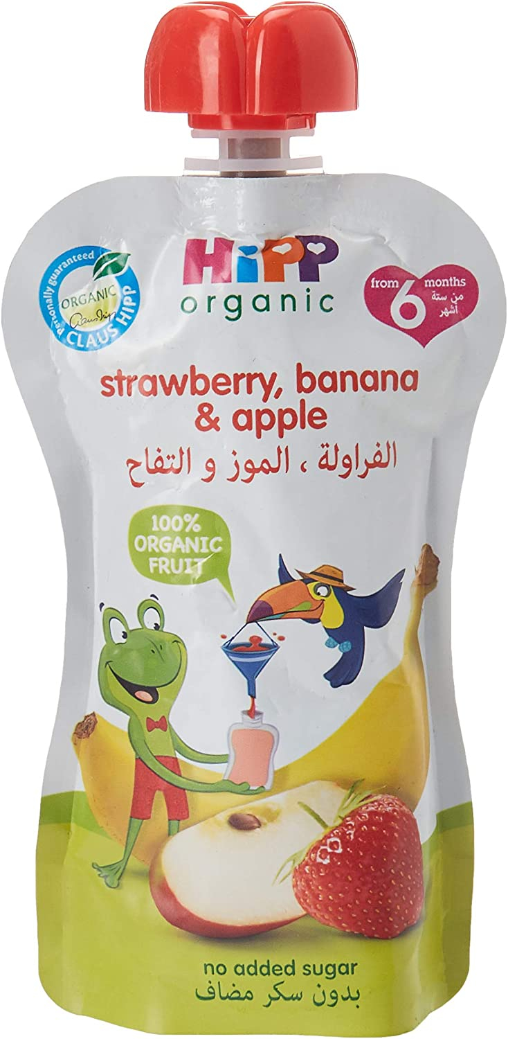 Order HiPP Organic - Strawberry Banana & Apple - 100grams Now! | Jomla.ae