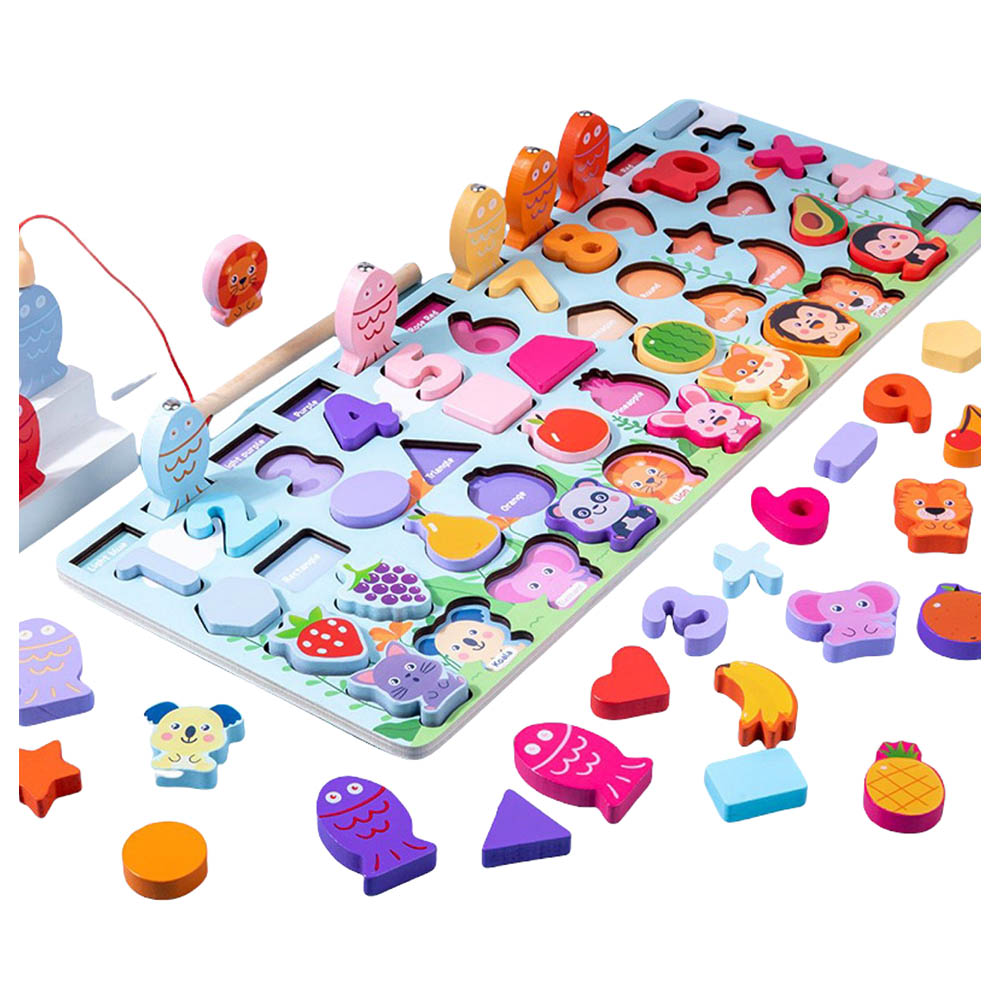 Order Highland - 6-in-1 Wooden Sorting Fishing Game Now! | Jomla.ae