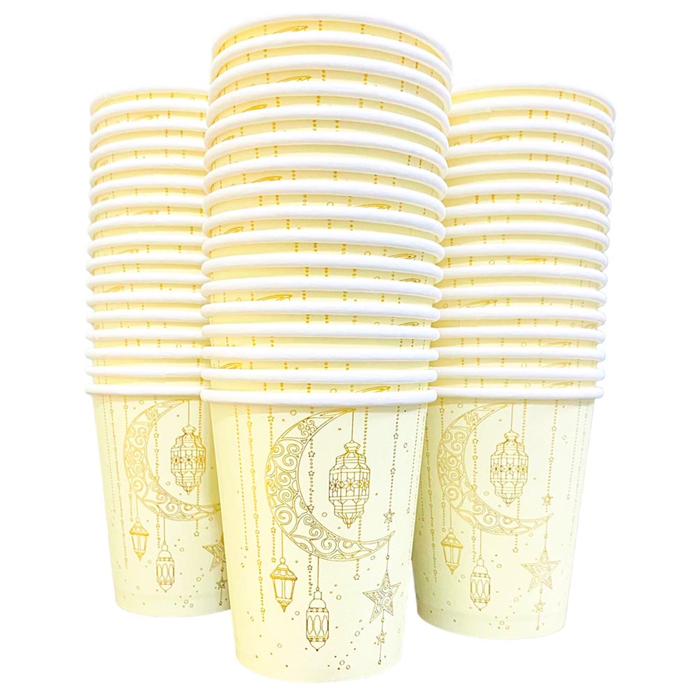 Order Highland - Disposable Paper Cups For Eid Ramadan - 50pcs - Ivory ...