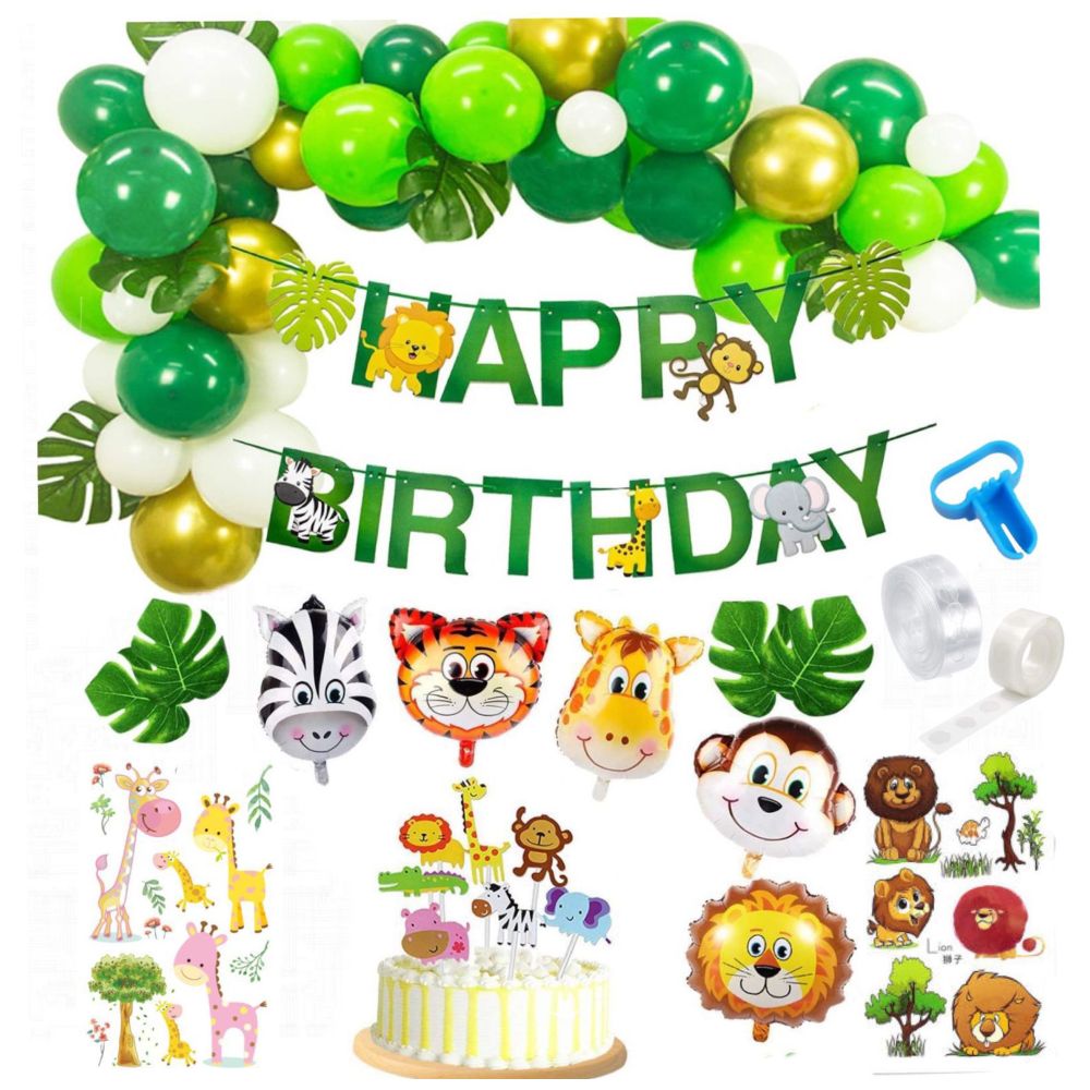 Order Highland - Jungle Theme Birthday Decoration Set Now! | Jomla.ae