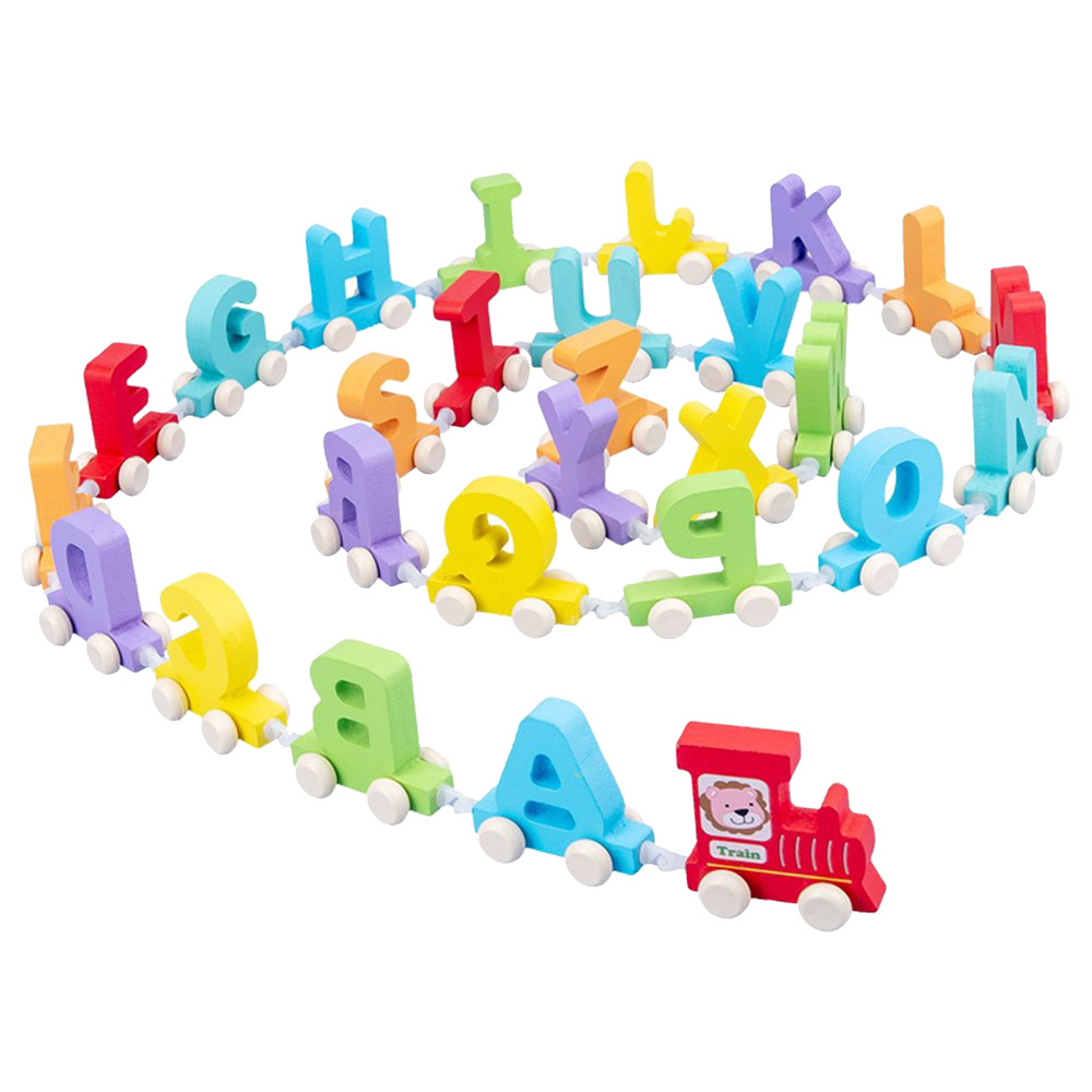 Order Highland - Wooden Alphabet Train Learning Toy - 27pcs Now! | Jomla.ae