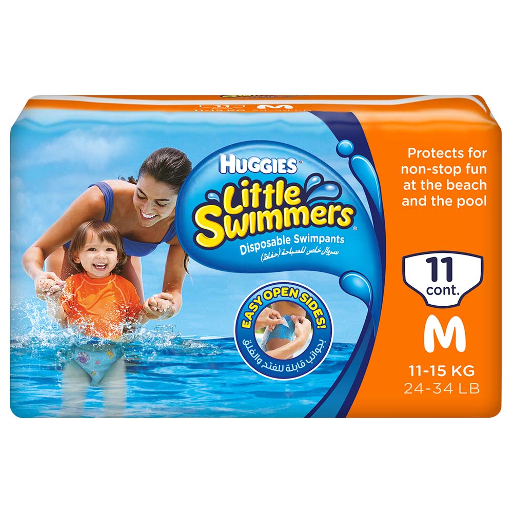 Order Huggies Little Swimmer Swim Pants Diaper Medium 11pcs Now! | Jomla.ae