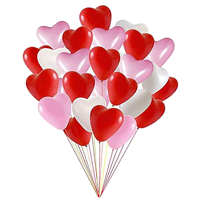 Order Jade - Valentines Day Heart Shape Latex Balloon 105pc-Set Now ...