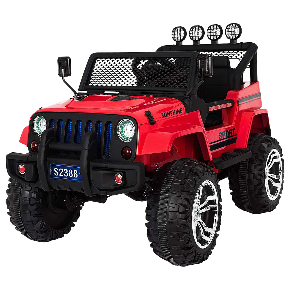 Order Jeep - 12V Jeep Electric Ride On Car - Red Now! | Jomla.ae