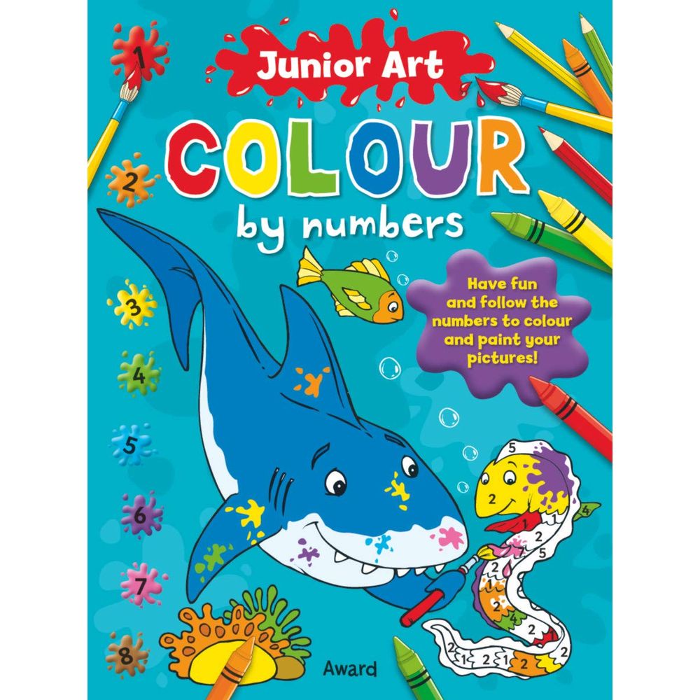 Order Junior Art Colour By Numbers: Shark - Book Now! | Jomla.ae