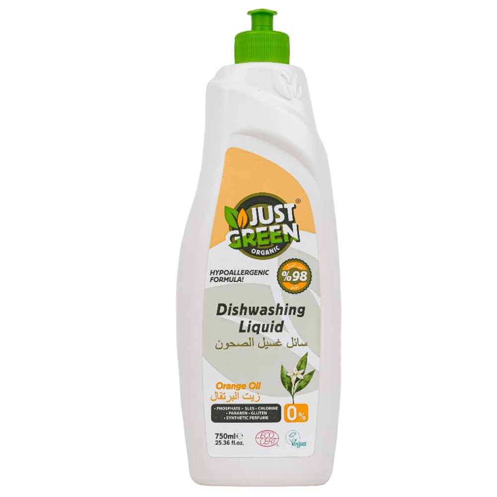 Order Just Green Organic - Orange Oil Dishwashing Liquid - 750ml Now ...