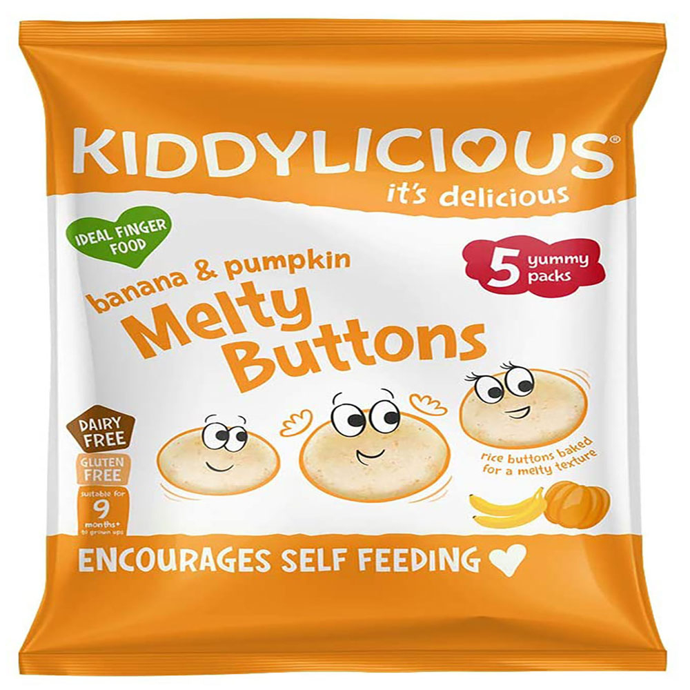 Order Kiddylicious -Banana & Pumpkin Melty Buttons - 30g Now! | Jomla.ae