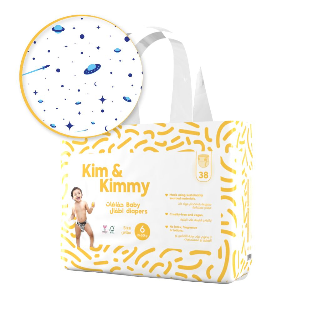 Order Kim & Kimmy - Space Travel Diapers 15-20kg Size 6 - 38pcs Now ...
