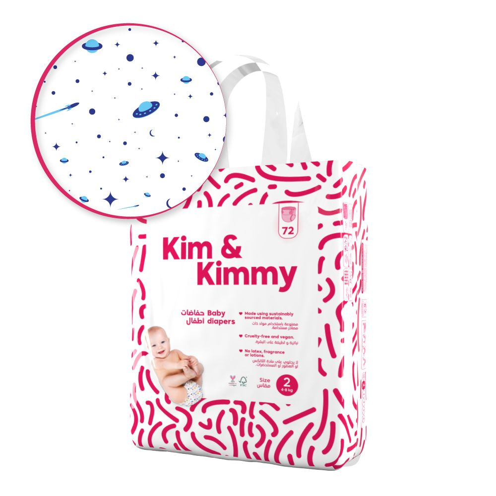 Order Kim & Kimmy - Space Travel Diapers 4-8kg Size 2 - 72pcs Now ...