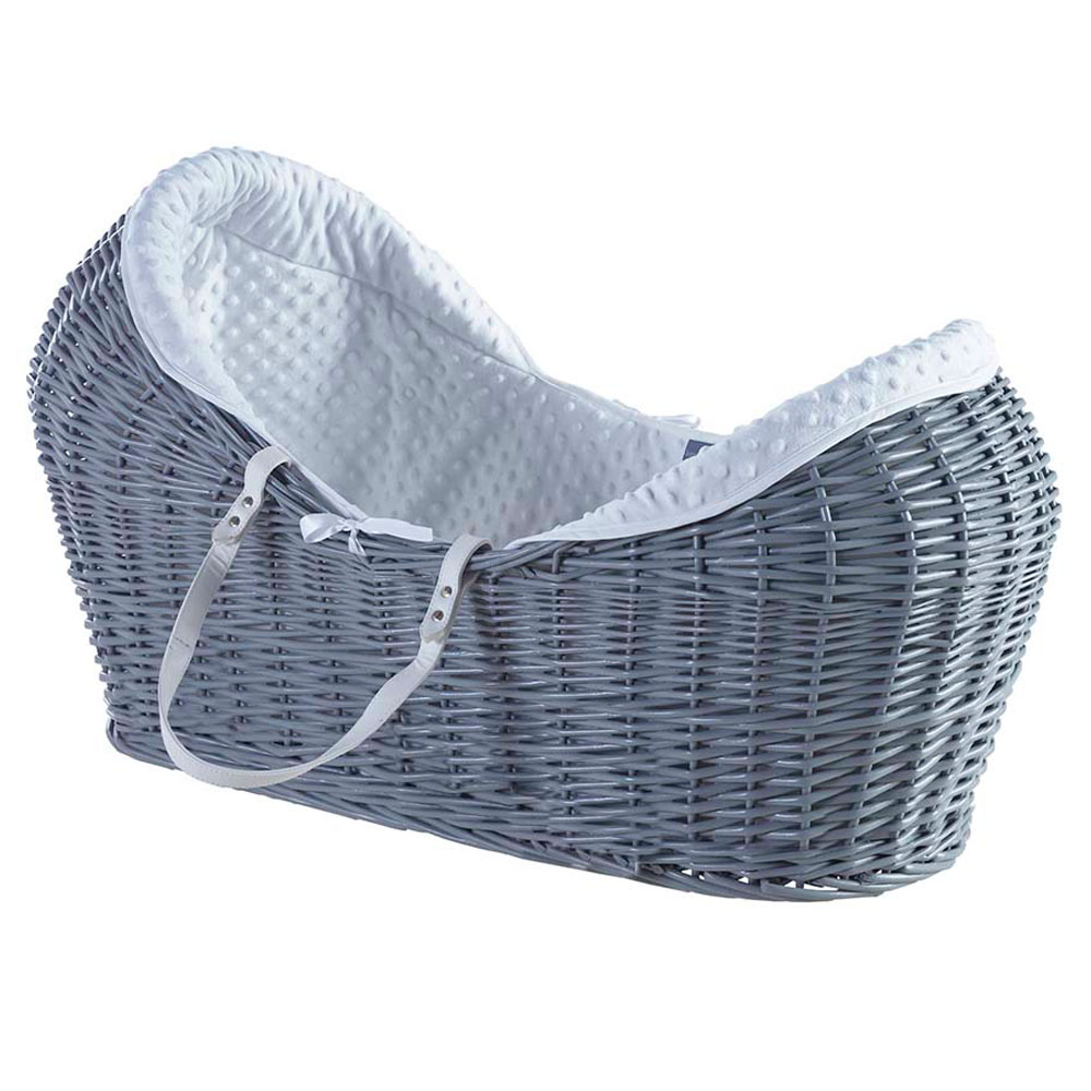 Order Kinder Valley - White Dimple Grey Pod Moses Basket Now! | Jomla.ae