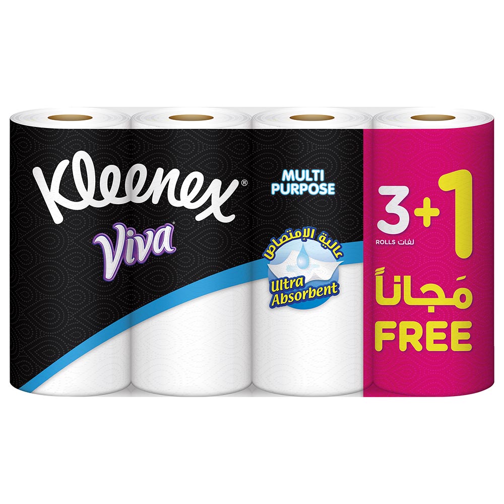 Order Kleenex Viva Pack of 4 Multi Purpose Household Tissue Roll Now ...