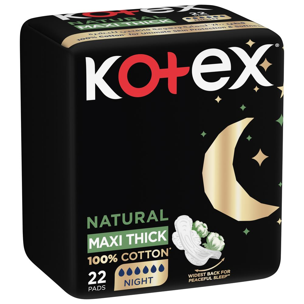 Order Kotex - Maxi Night Natural Cotton Night 22 Sanitary Pads Now ...