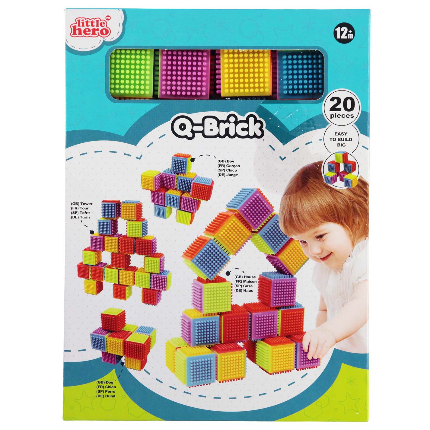 Order Little Hero Q-Bricks 20 Pieces Now! | Jomla.ae
