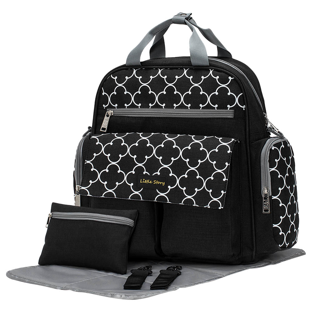 Order Little Story - Convertible Diaper Backpack - Black Now! | Jomla.ae