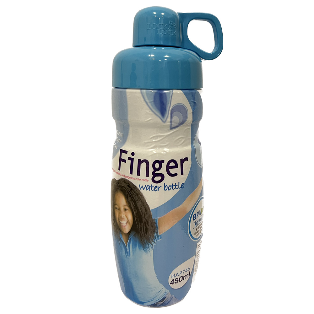 Order LocknLock - Finger Water Bottle - 450ml - Blue Now! | Jomla.ae