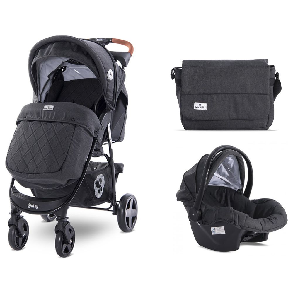 Order Lorelli Classic - Baby Stroller Daisy Set - Black Now! | Jomla.ae