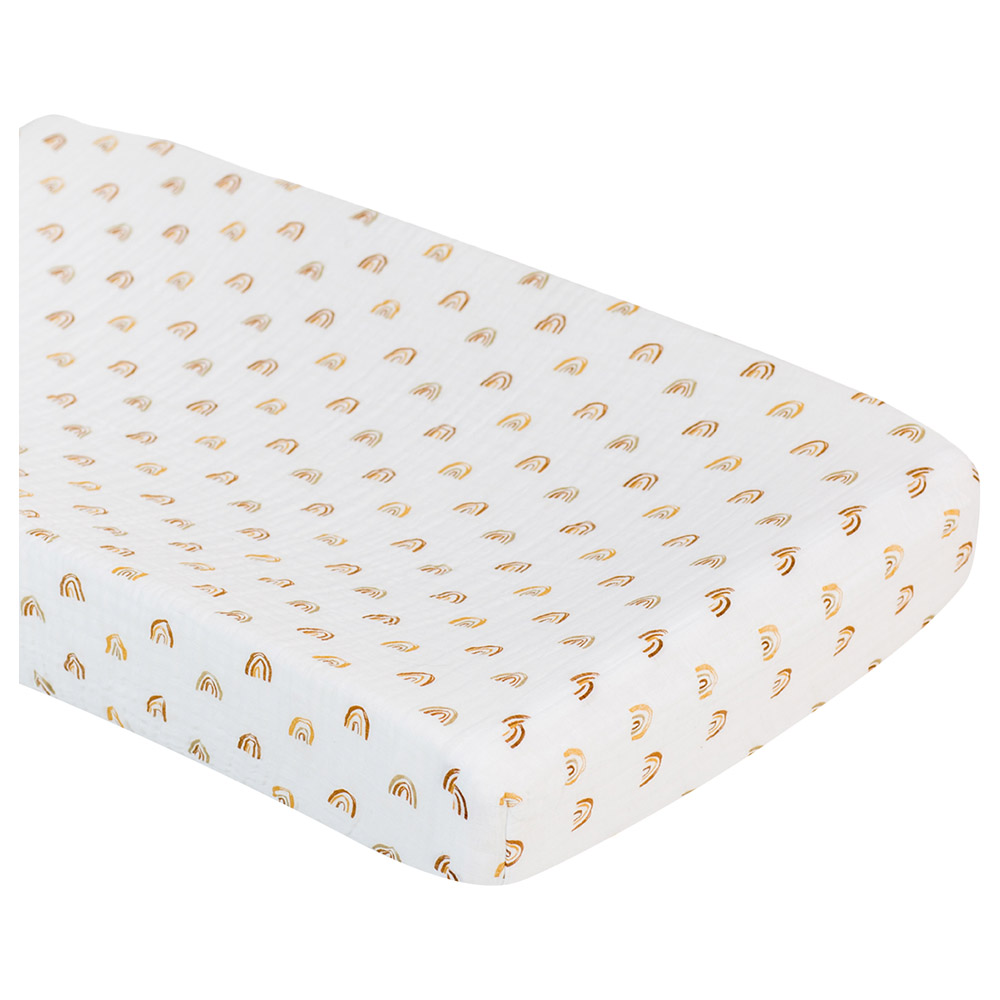 Order Lulujo - Muslin Change Pad Cover 81 x 43 cm - Rainbow Now! | Jomla.ae