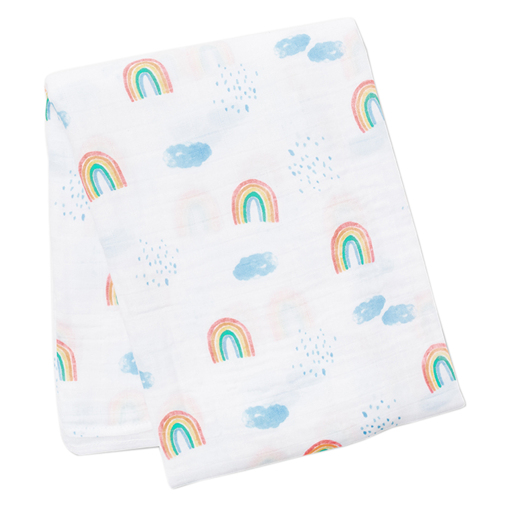 Order Lulujo - Muslin Rainbow Sky Swaddle Now! | Jomla.ae