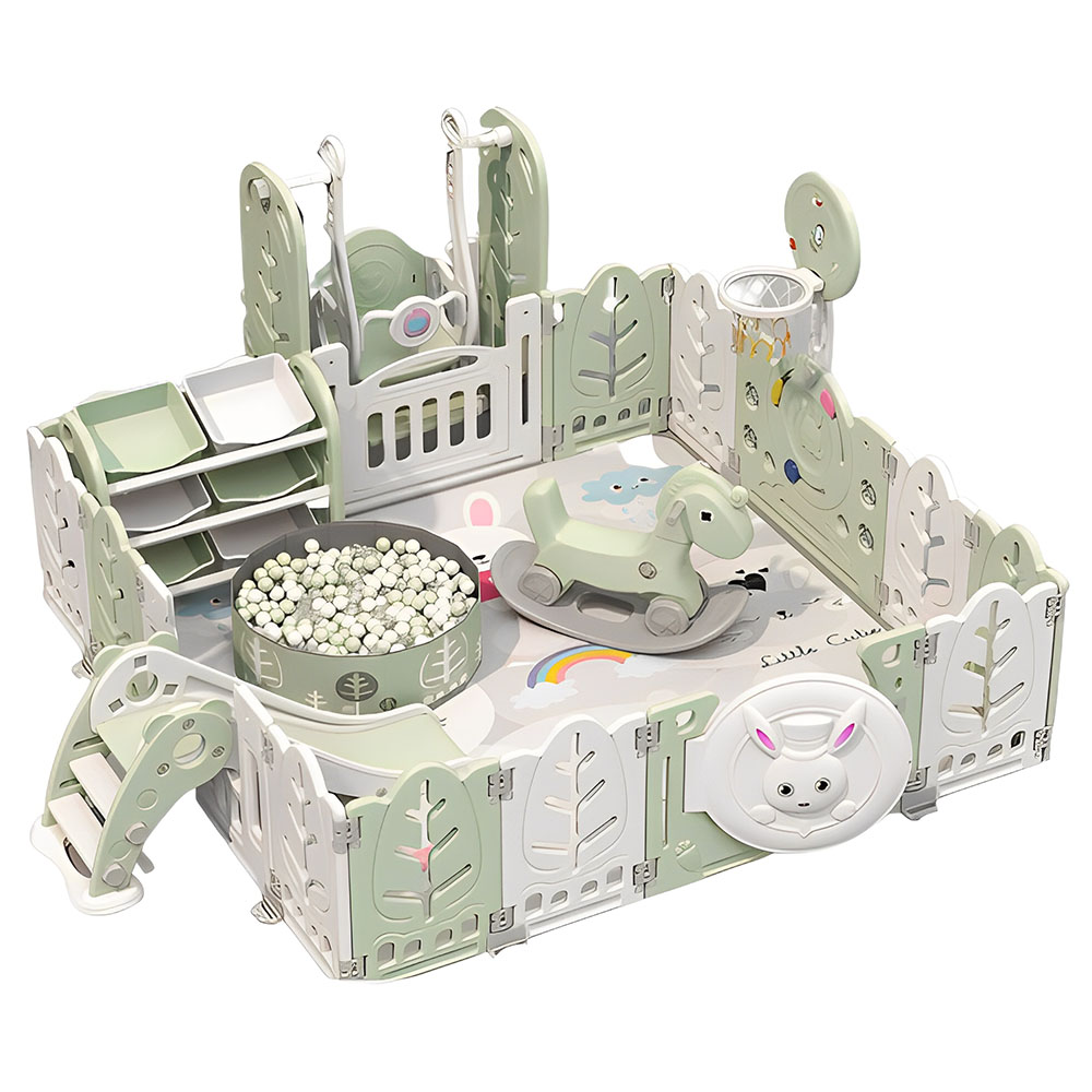Myts - Playpen With Multifunctional Activity - Green | Jomla.ae