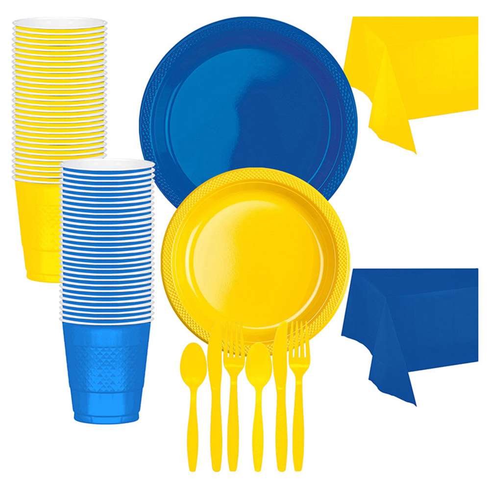 Order Party Centre - Tableware Kit For 20 Guest - Blue & Yellow Now ...