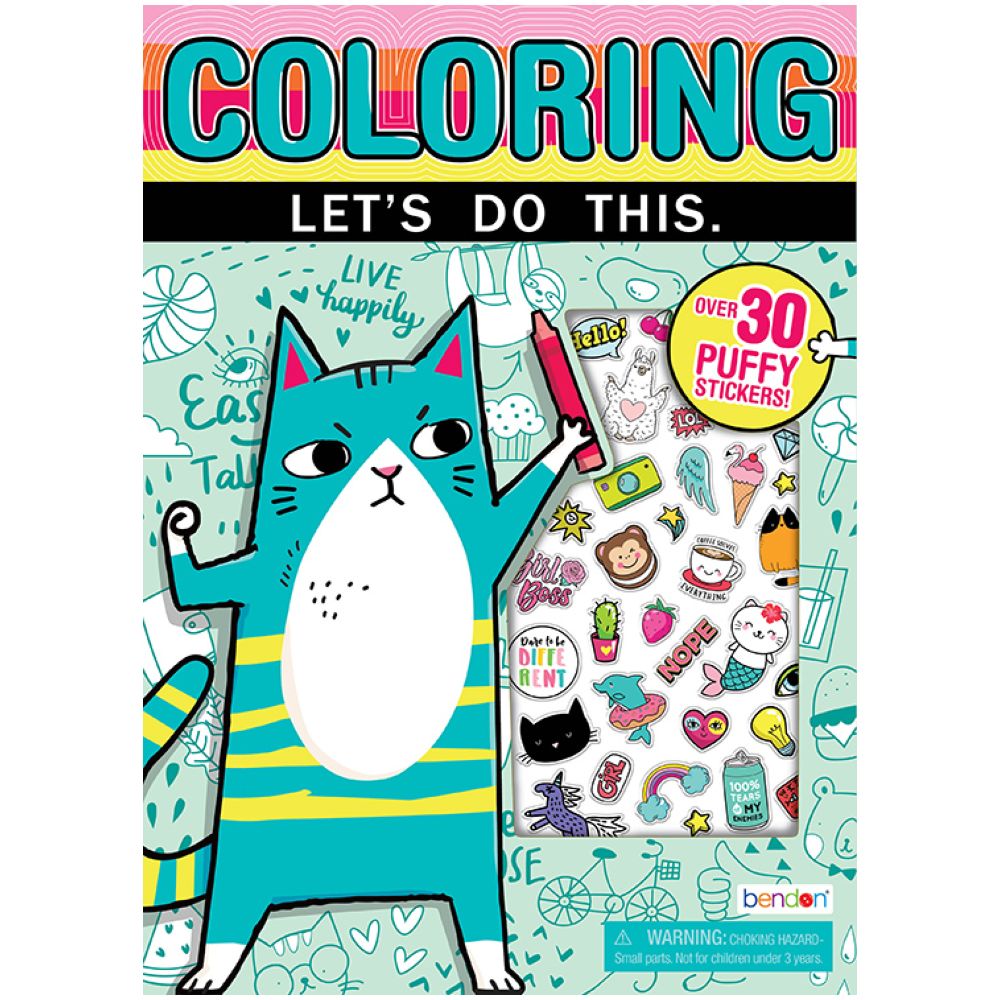 Puffy Sticker Coloring And Activity Book | Jomla.ae
