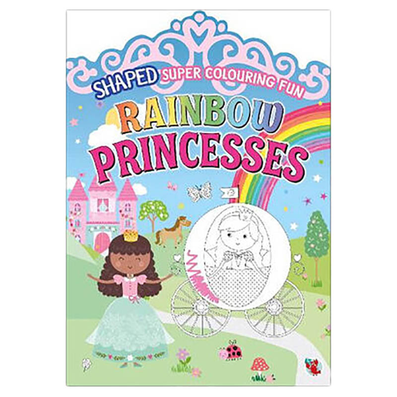 Order Shaped Super Colouring Fun: Rainbow Princesses - Book Now! | Jomla.ae