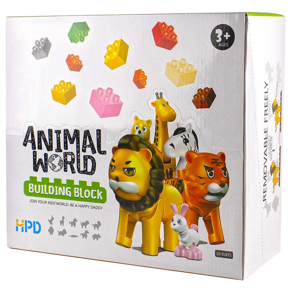 Order UKR - 10-in-1 Animal World Building Blocks Now! | Jomla.ae