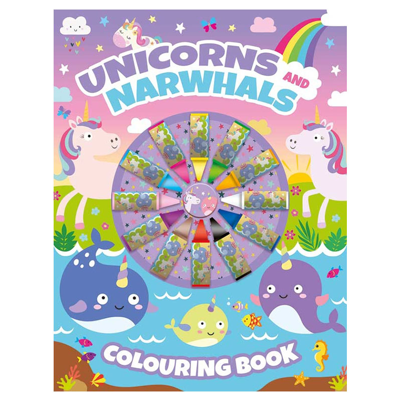 Order Unicorns Colouring Book With Crayons Now! | Jomla.ae