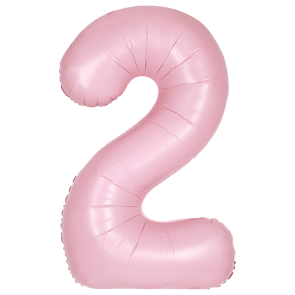 Order Unique - 34-inch Number "2" Foil Balloon - Matte Pink Now! | Jomla.ae