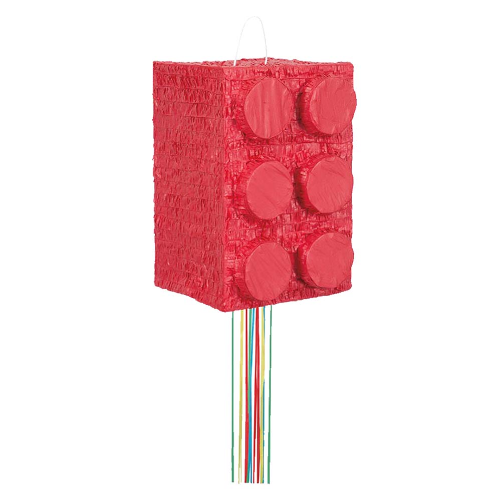 Order Unique - Building Block Pinata Pull String - Red Now! | Jomla.ae