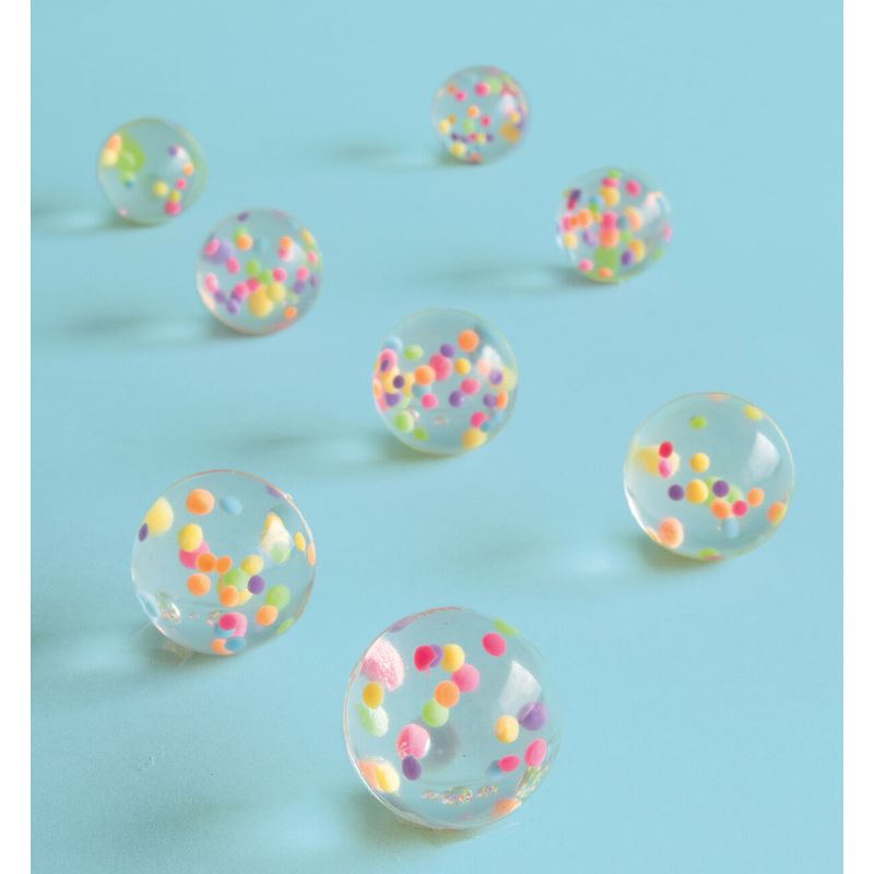 Order Unique - Confetti Bounce Balls 8pcs Now! | Jomla.ae