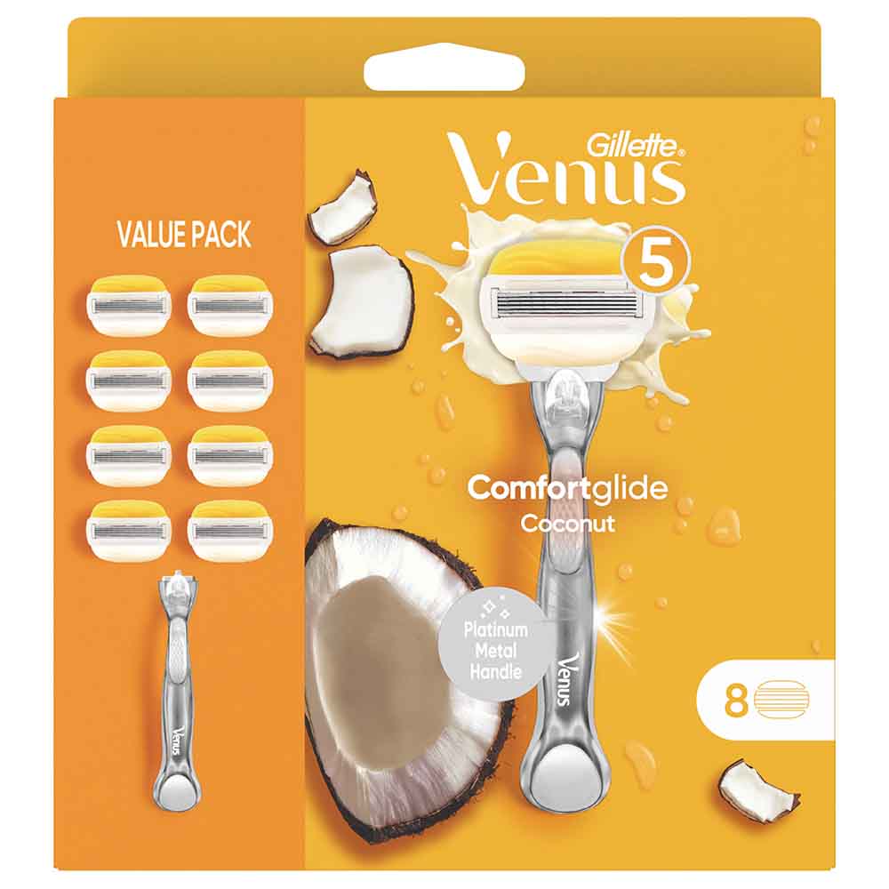 Order Venus - Comfortglide Coconut Razor with Blade - Orange Now ...