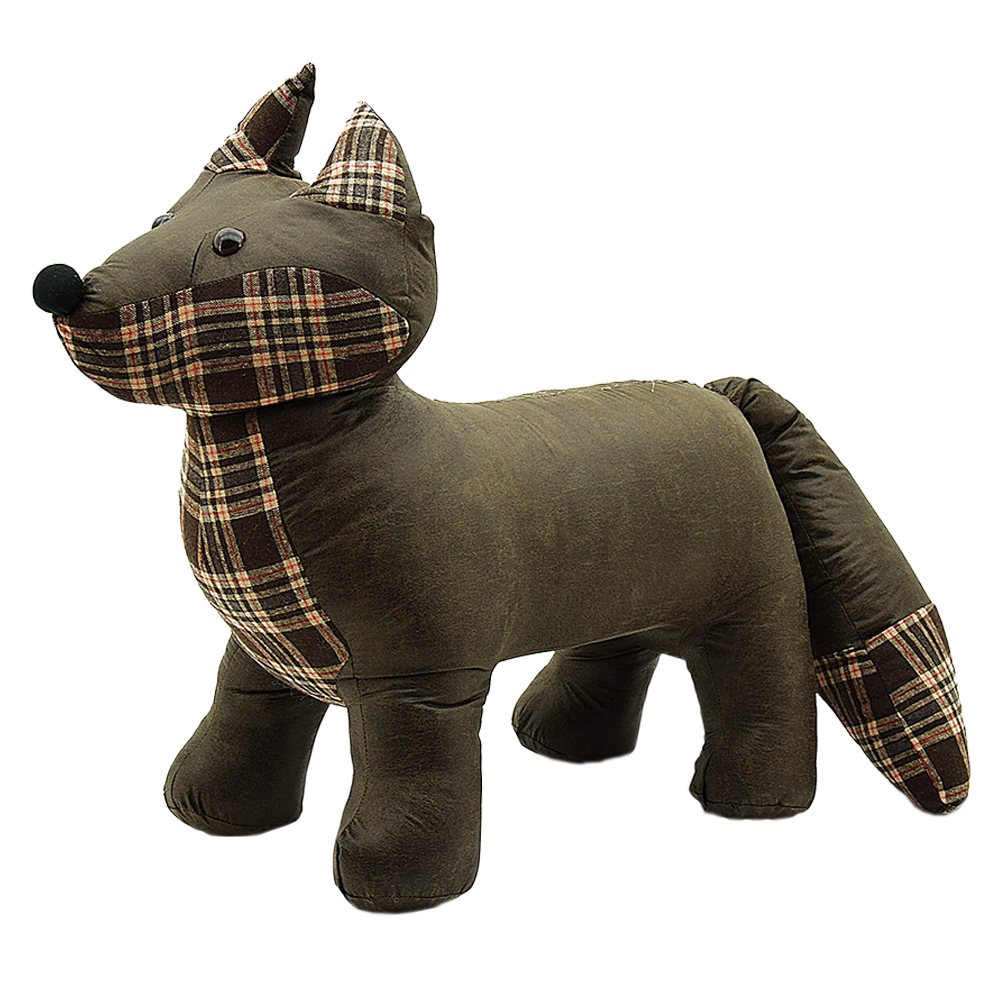 eBarza - Cute Animal Kids Tartan Fox Stool - Green | Jomla.ae
