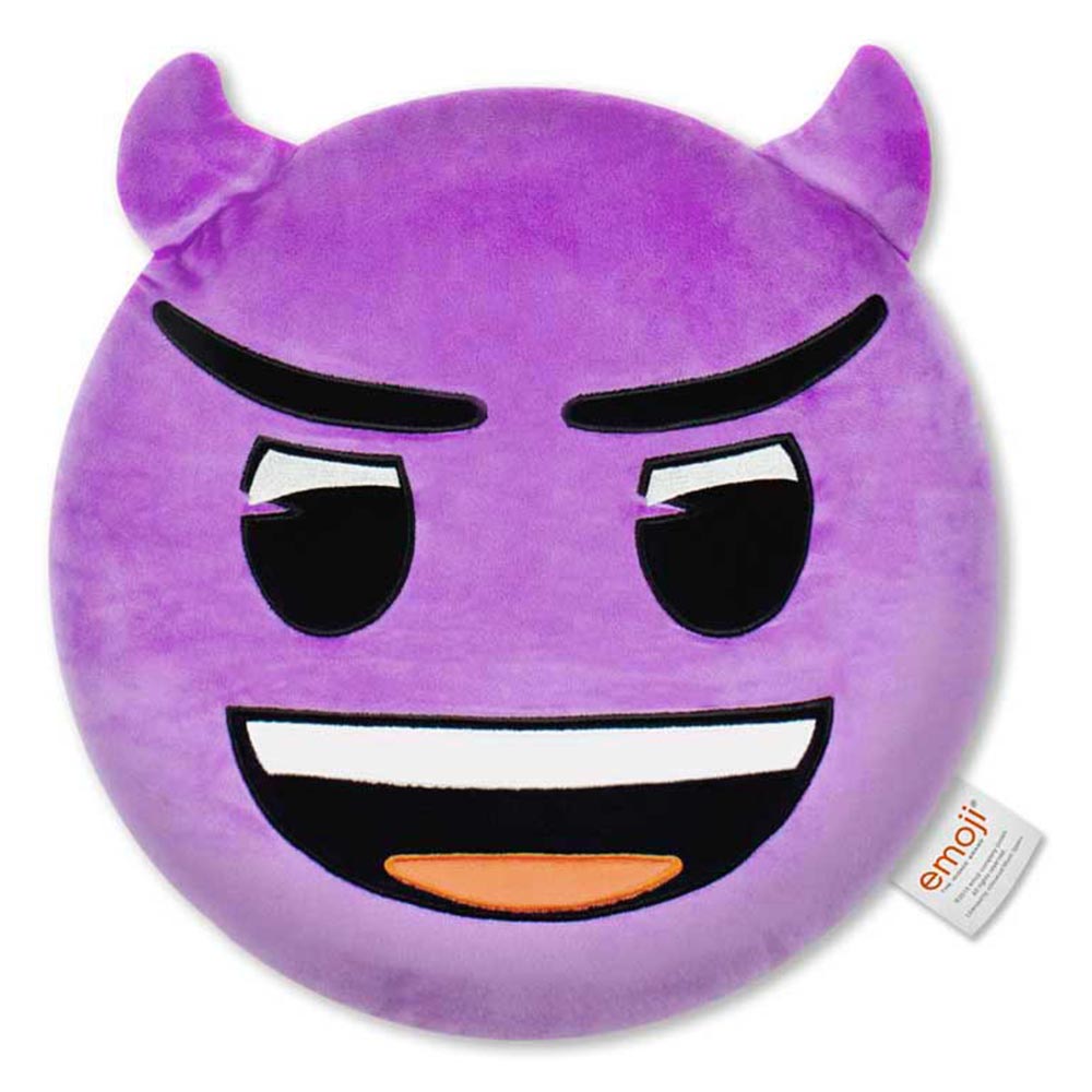 Order emoji - Pillow Devil Embroidered - Purple Now! | Jomla.ae
