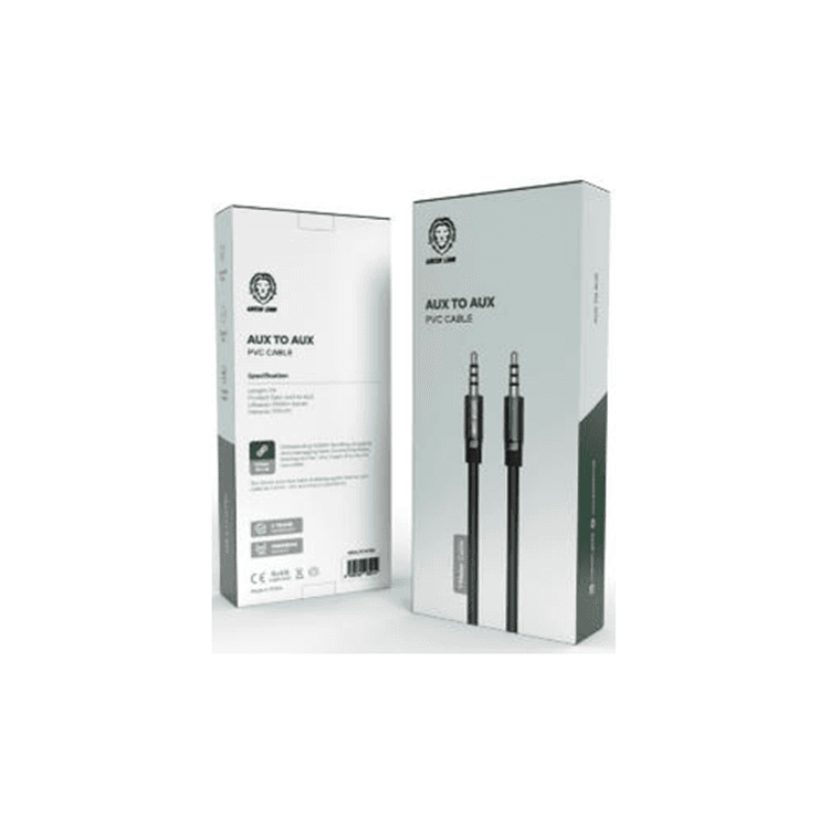 Order Green Lion AUX To AUX PVC Cable(1m) - Black Now! | Jomla.ae