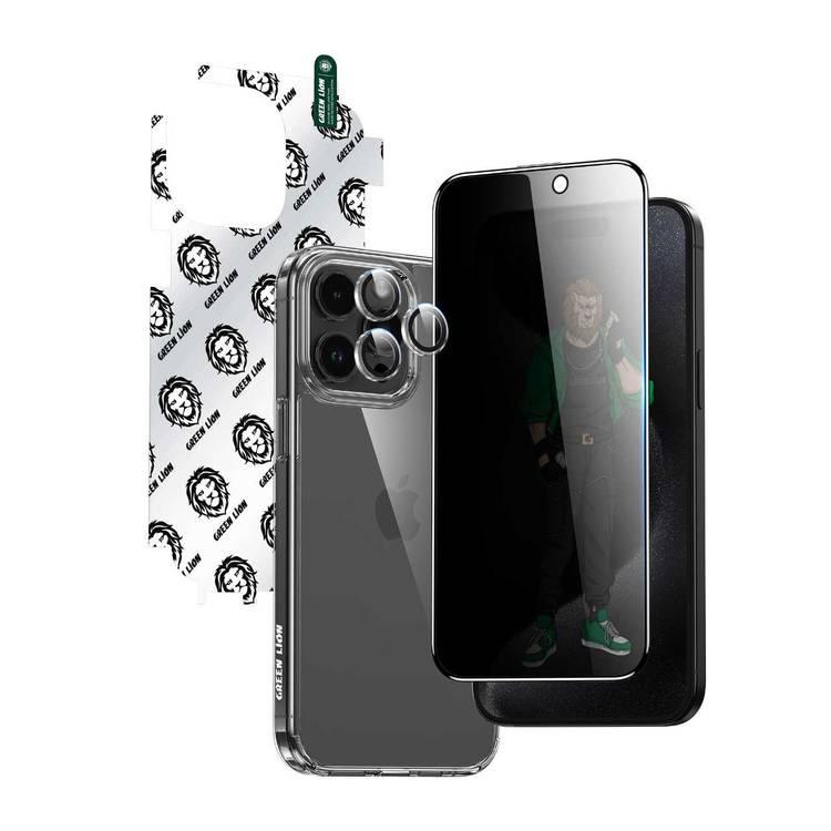 Order Green Lion iPhone 15 Pro For 4 in 1 Defender Pack Privacy ...