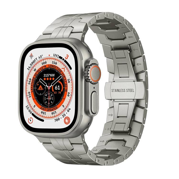Order Levelo Eclipse Stainless Steel Apple Watch Strap - Titanium Now! | Jomla.ae