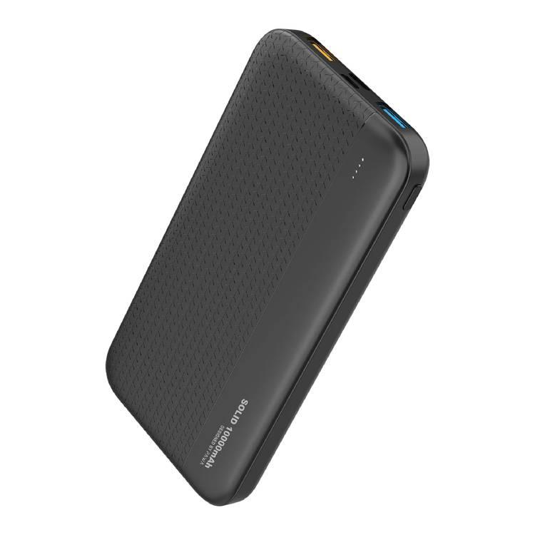 PAWA Solid Dual USB Power Bank With 10000mAh Capacity - Black | Jomla.ae